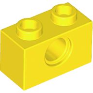 Tijolo 1x2 com Furo Amarelo - TECLINC