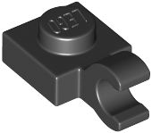 Placa Modificada 1x1 com Clip Horizontal Preta - TECLINC