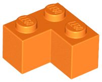 Tijolo 2x2 de canto laranja - TECLINC
