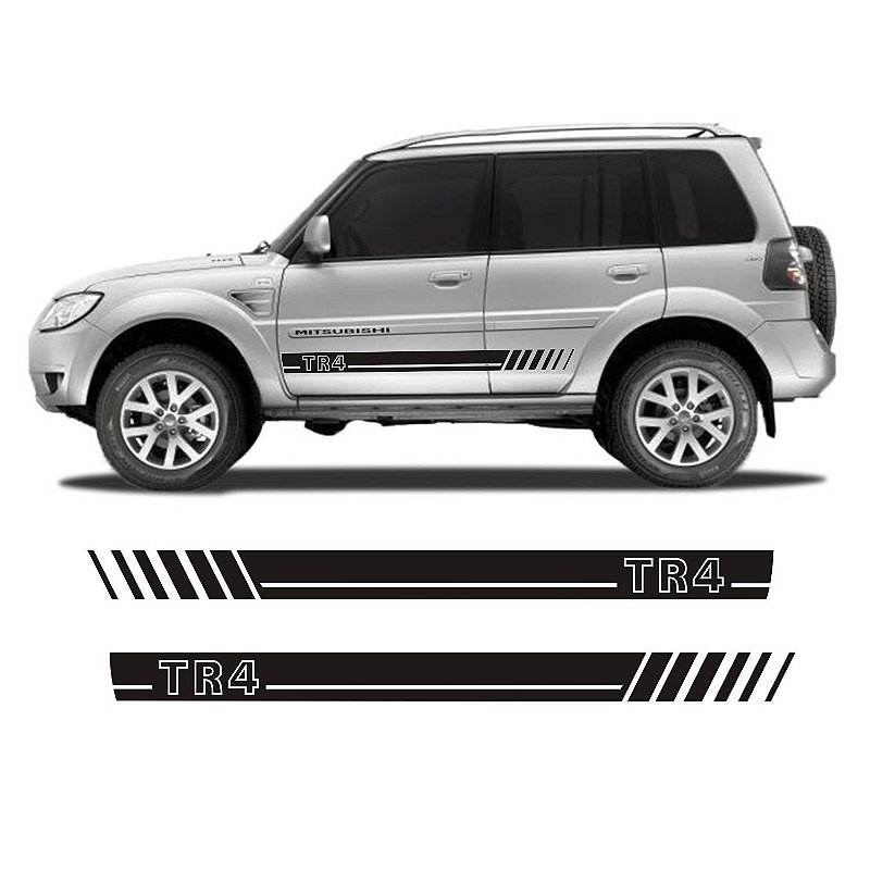 Kit faixa lateral adesiva tuning para Pajero TR4 Mitsubishi modelo TR4 ...