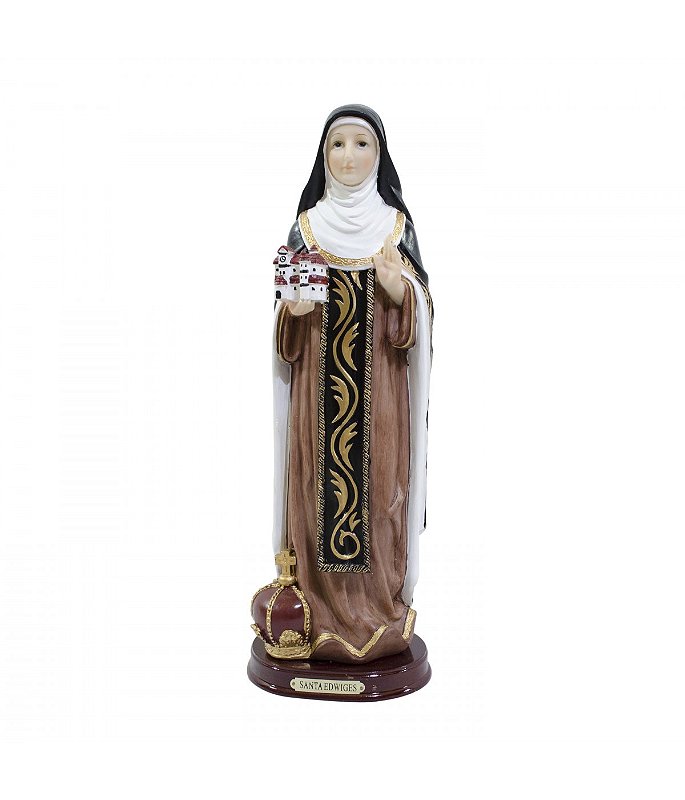 Santa Edwiges 31,5 CM - Imagem em Resina Escultura em Resina - Saggrada ...