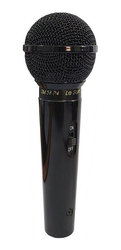 MICROFONE LESON SM58 P4 COM CABO - PRETO BRILHANTE - OPSOM | Áudio ...