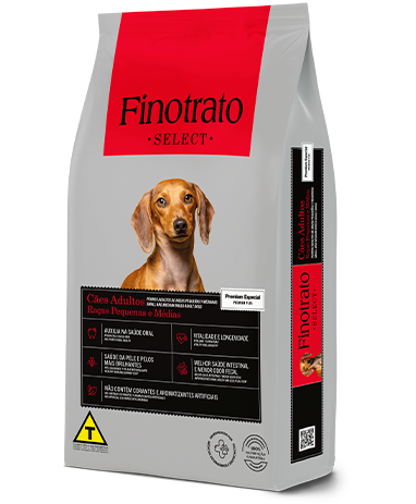 Ração Finotrato Select Cães Adultos Raças Pequenas e Médias Frango e ...