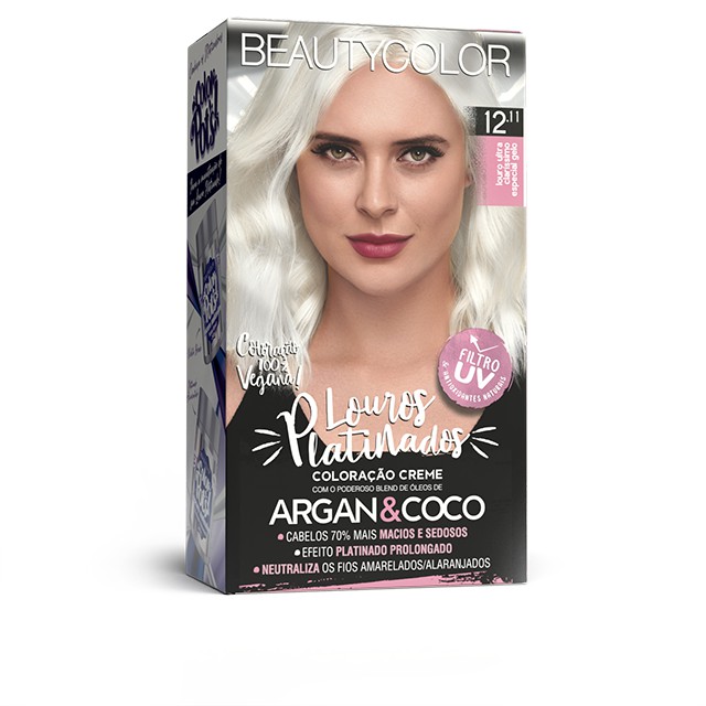 Coloração Kit 12.11 Louro Ultra Claríssimo Especial Gelo - Beauty Color ...