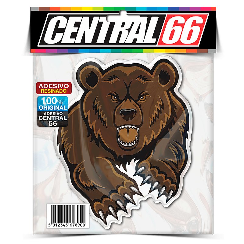 Adesivo Resinado Animal - Urso - Central 66