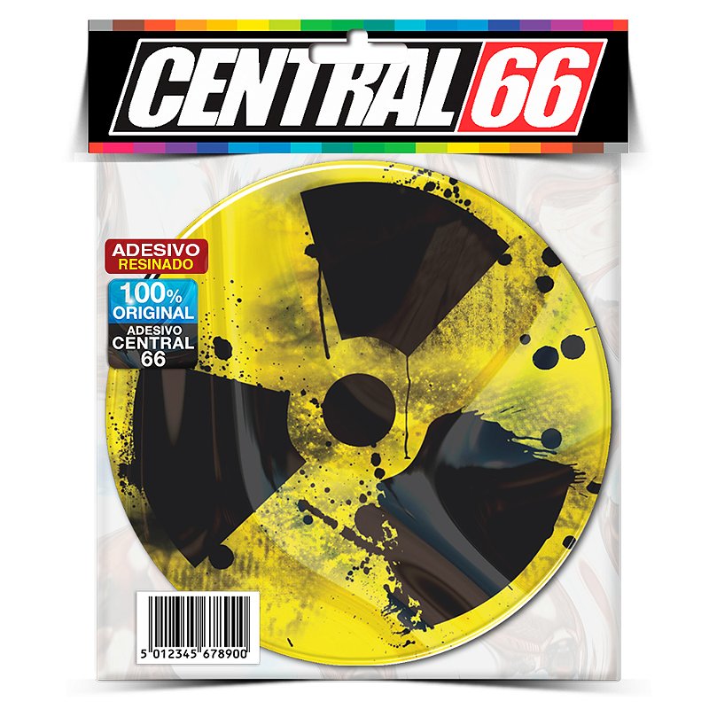 Adesivo Resinado Redondo Radioativo - Central 66