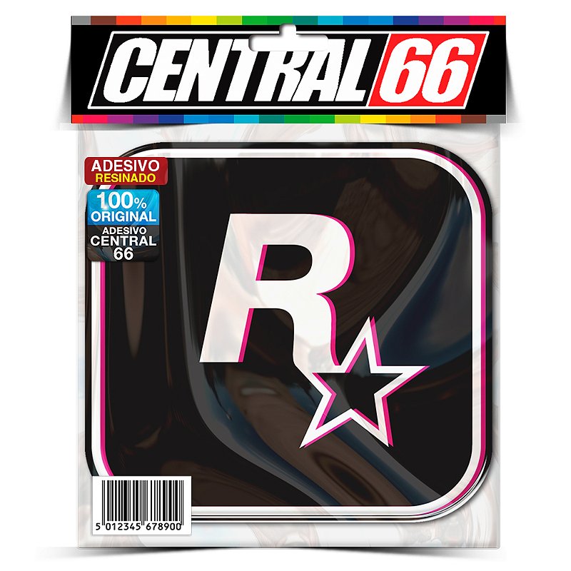 Adesivo Resinado Rockstar Games GTA 6 VI Style Emborrachado - Central 66