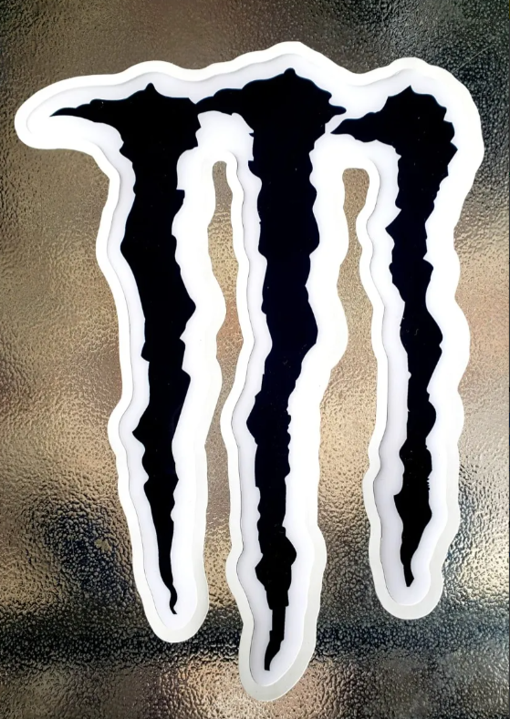 Adesivo Resinado Garra Monster Preto 20cm - Central 66