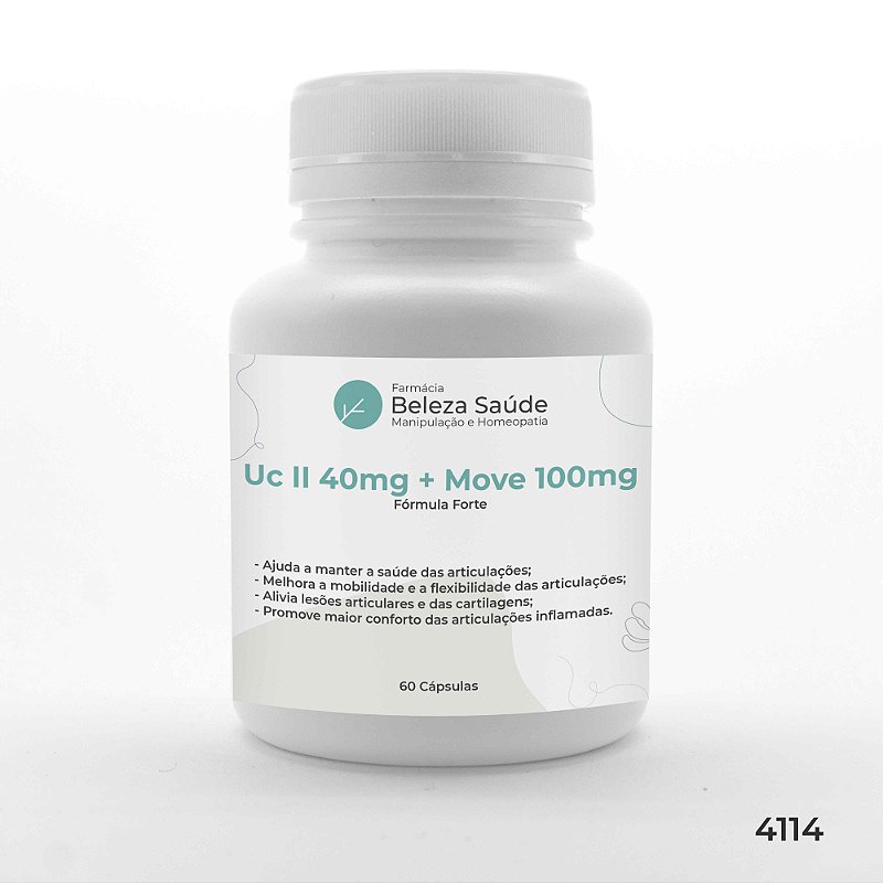 Uc 2 40mg + Move 100mg - Beleza Saúde Farmácia de Manipulação e Homeopatia