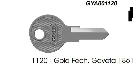 Chave Yale 1120 Gold ( Unidade ) - Distribuidora Lider