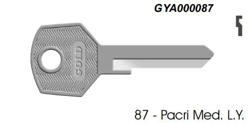 Chave Yale 87 Pacri ( Unidade ) - Distribuidora Lider