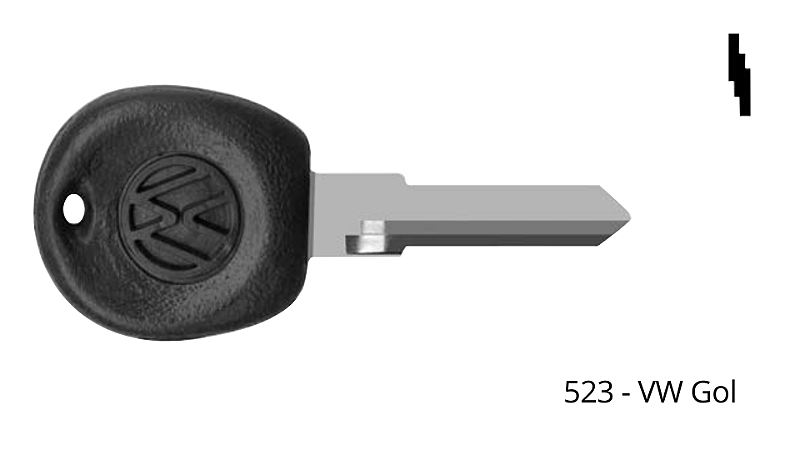 Chave Auto 523 Volkswagen ( Unidade ) - Distribuidora Lider