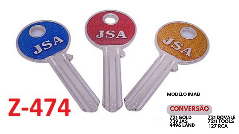 Chave Yale Z-474 Imab ( Gold 721 ) Unitario - Distribuidora Lider