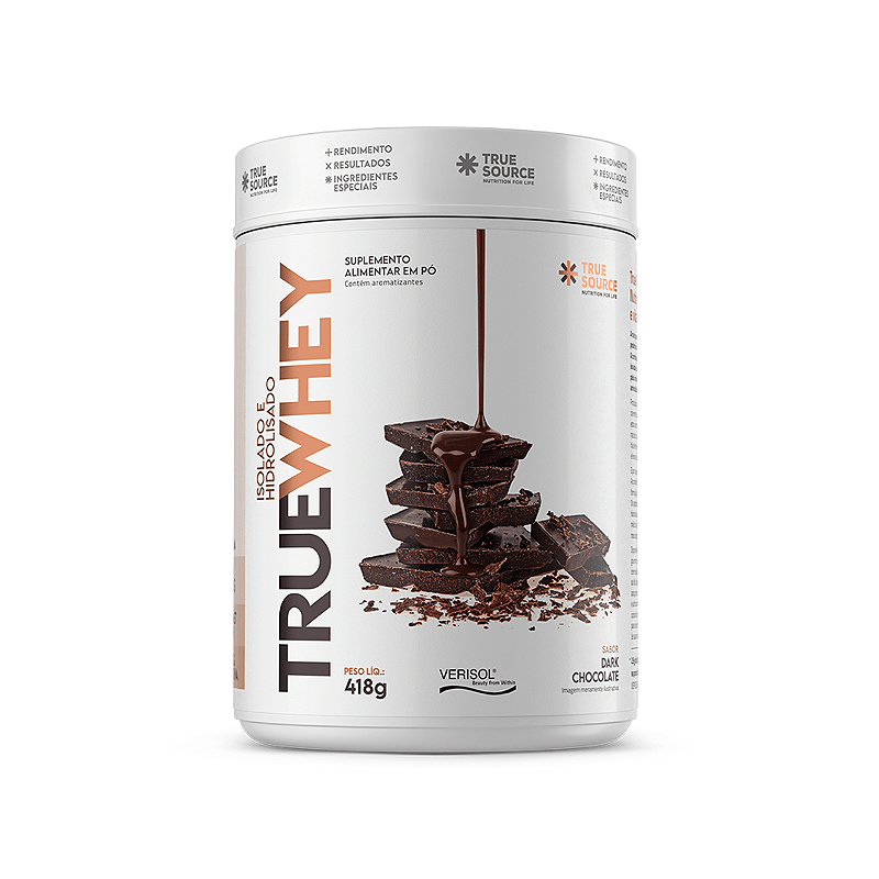 True Whey Protein Dark Chocolate 418g True Source - Natural Life