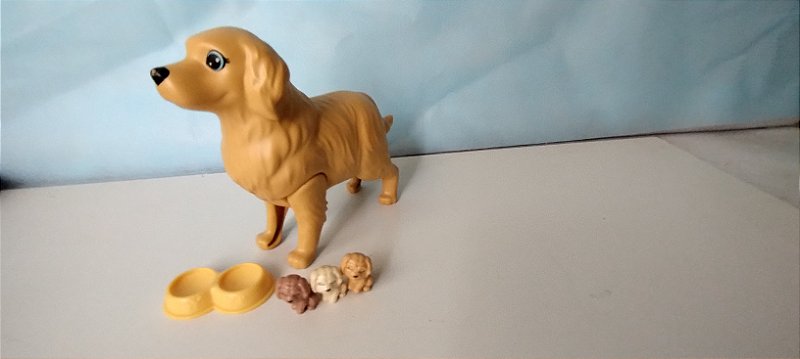 Pet da Barbie Golden Retriever mãe Taffy com 3 filhotes recém nascidos ...