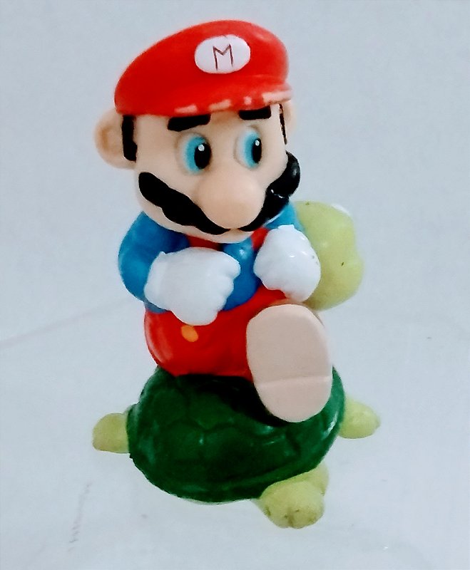 De 1989 miniatura de vinil Mario sentado na tartaruga, Nintendo, marca ...