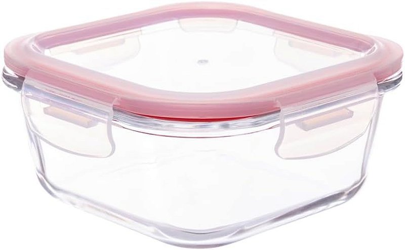 Potes de Vidro C/ Tampa e Travas Hermética Quadrado 800 ml ...