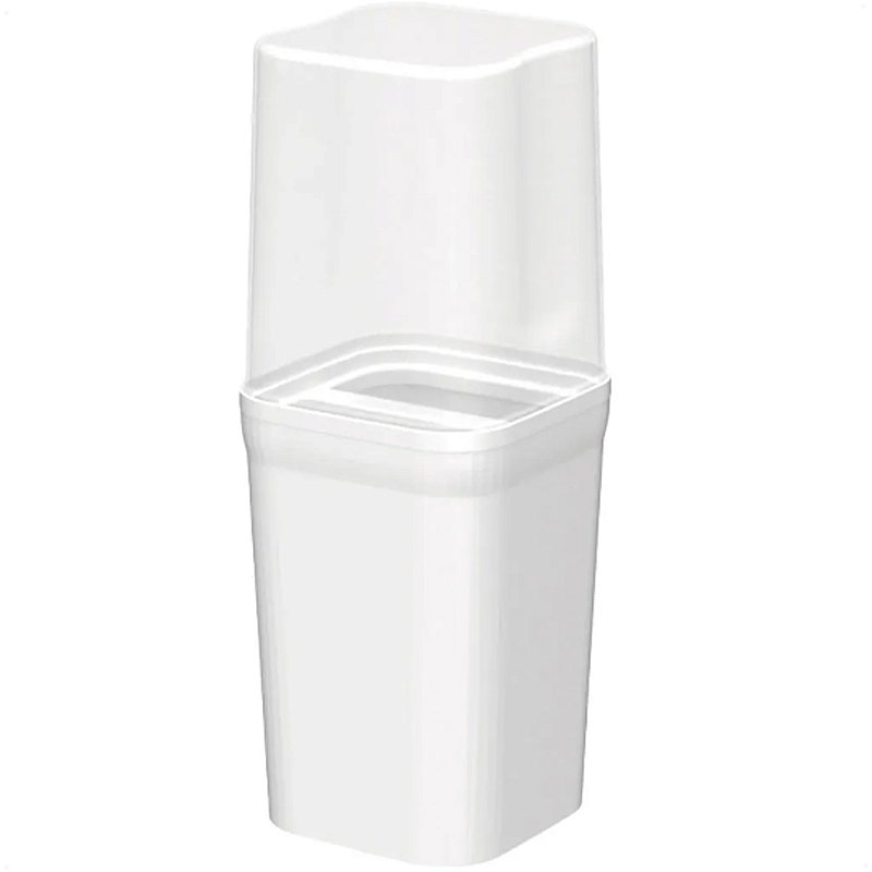 Porta Escovas Liso Branco Com tampa 8x8x20cm BPA Free - TudodeFerramentas - Levando Praticidade ...