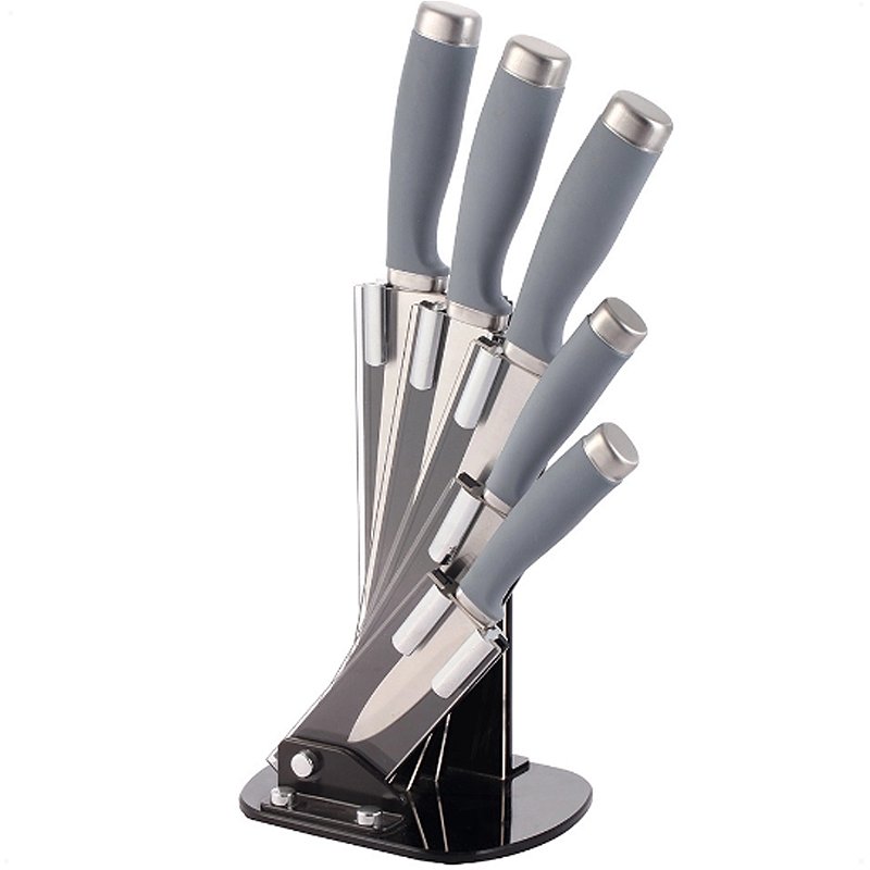 Conjunto Jogo de Faca Com Suporte e 5 Facas Linha Horizon ...