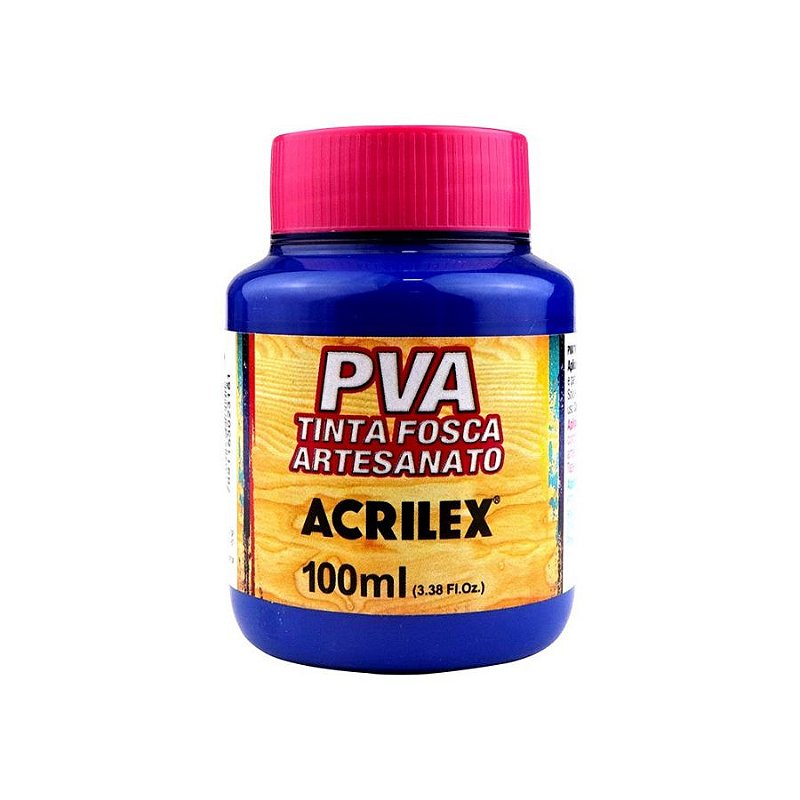 Tinta Fosca Artesanato PVC 100ml - Azul Turquesa R501 - 1 unidade - Ac ...