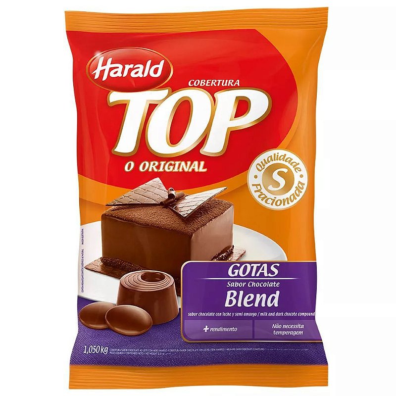 Chocolate Harald - TOP - Cobertura Gotas Blend - 1,05kg - Rizzo - Rizzo ...