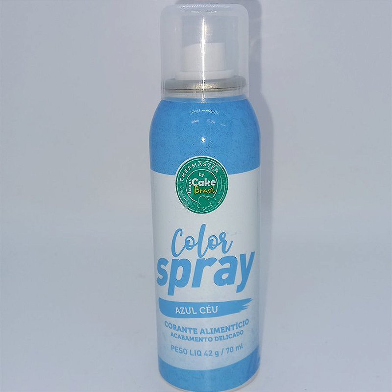 Spray Alimentício Azul - "Azul Céu" - 70mL - 1 Unidade - Cake Brasil ...