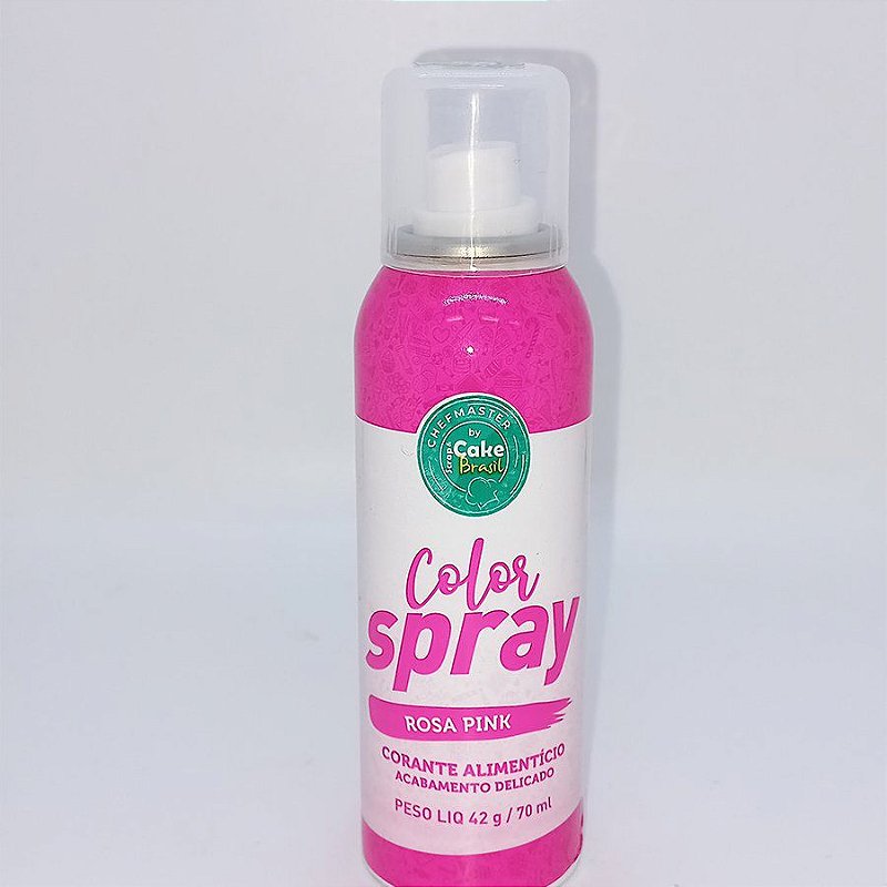 Spray Alimentício Rosa - "Rosa Pink" - 70mL - 1 Unidade - Cake Brasil ...