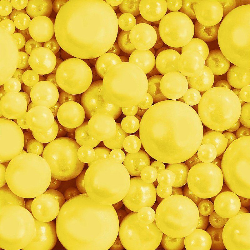 Confeito Sugar Beads Polido Amarelo Sortidos - 1 unidade - Cromus Linha ...