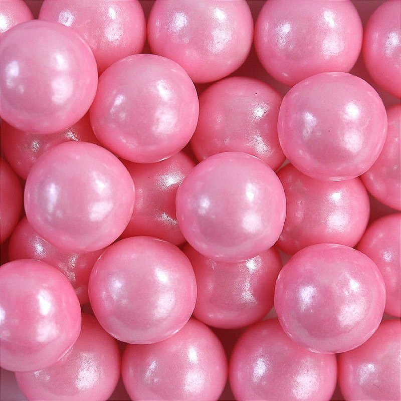 Confeito Sugar Beads Perolizado Rosa - 14mm - 1 unidade - Cromus Linha ...