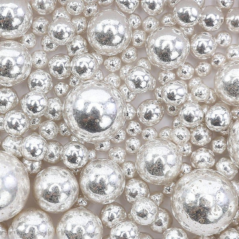 Confeito Sugar Beads Perolizado Prata Sortido - Cromus Linha ...