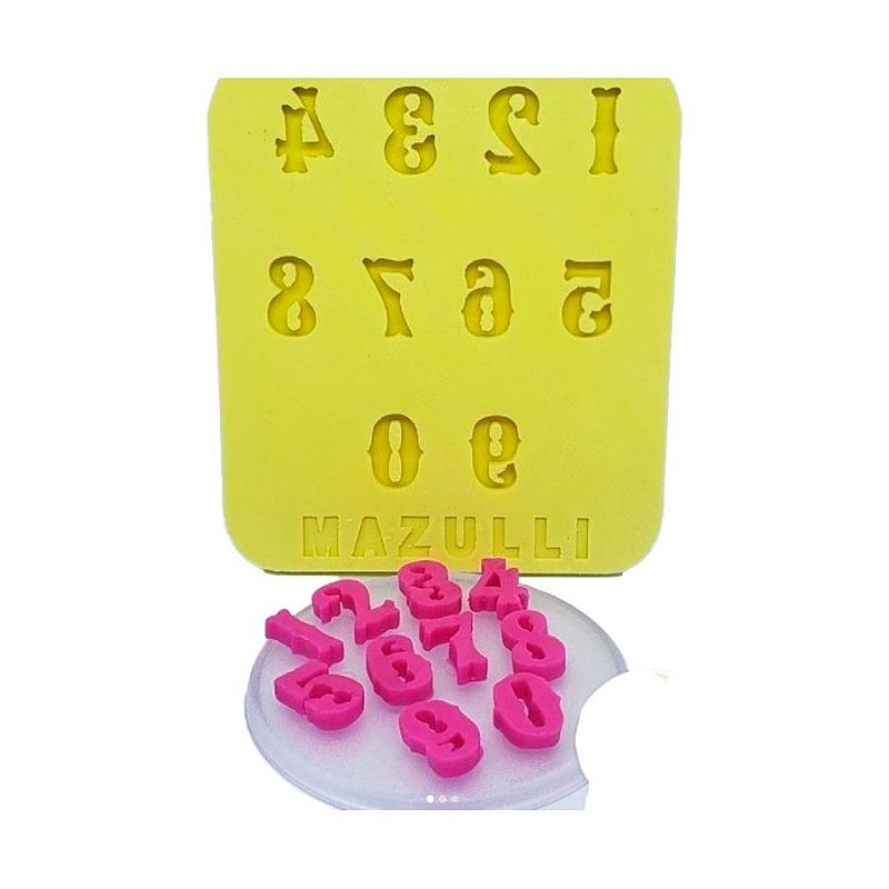 Molde de Silicone Cód. 2254 - Números Circo - 1 unidade - Mazulli - Rizzo - Rizzo Embalagens