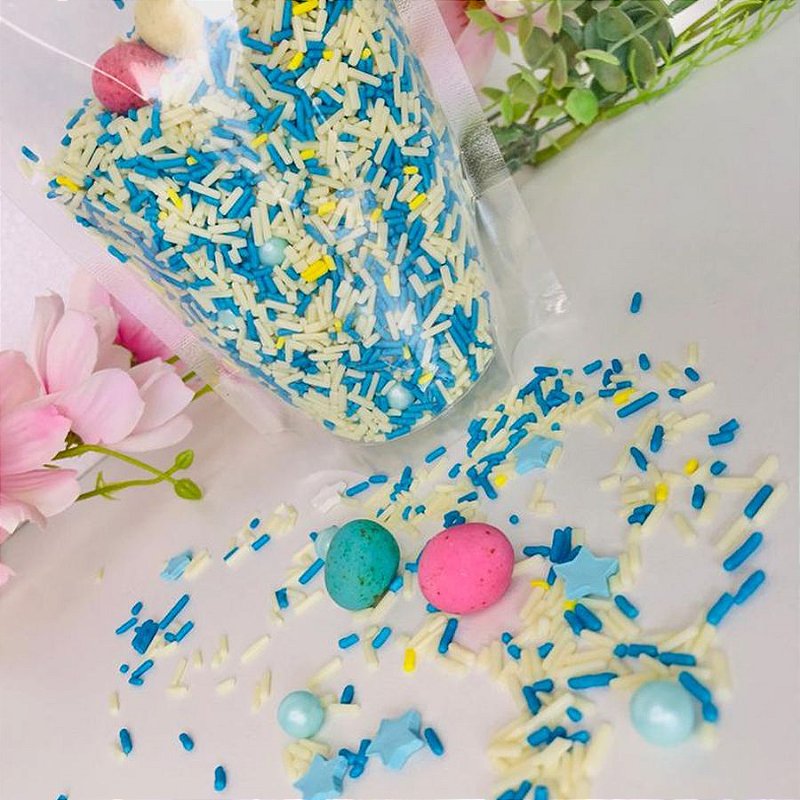 Confeito Decorativo - Fairy Sprinkles - Azul - Sortido - 250g - 1 ...