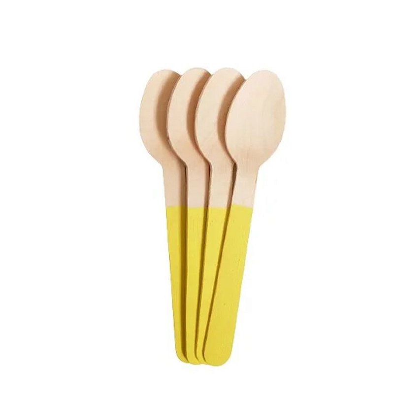 Colher de Madeira - Amarelo - 10 unidades - ArtLille - Rizzo - Rizzo ...