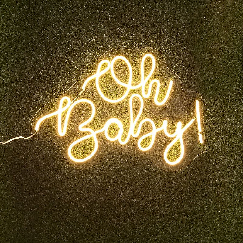 Painel Led Neon - Oh Baby - 1 unidade - Rizzo - Rizzo Embalagens