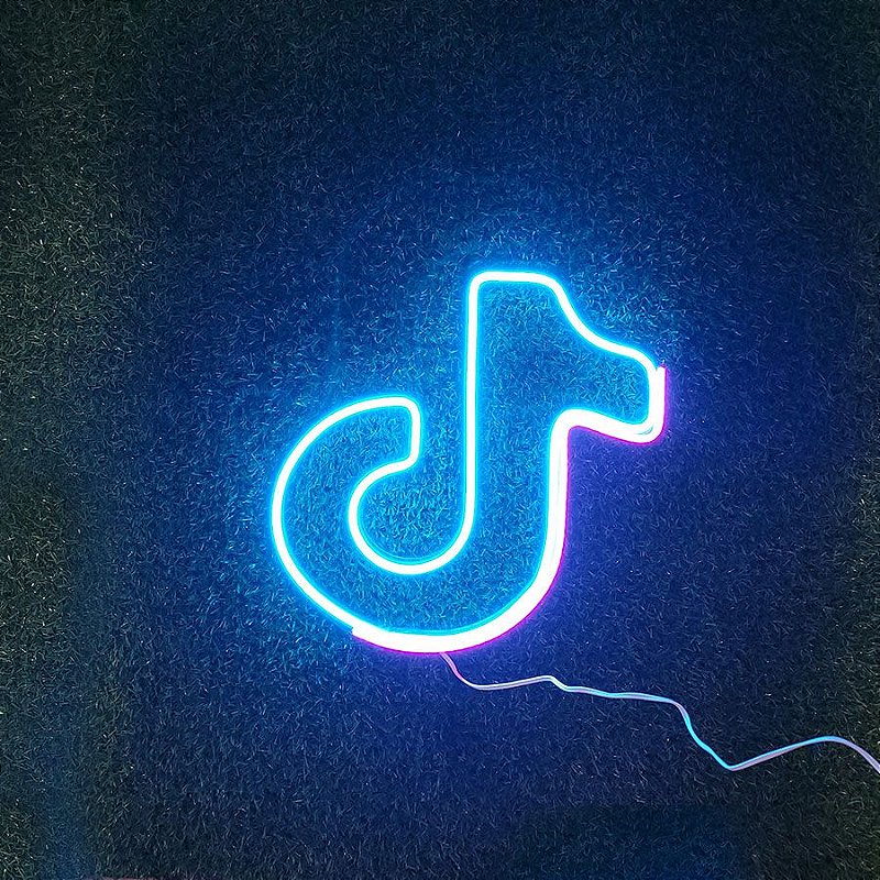 Painel Led Neon -TikTok - 1 unidade - Rizzo - Rizzo Embalagens