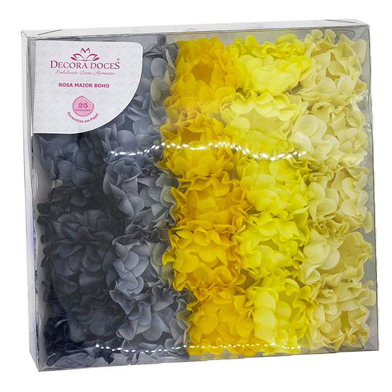 Forminha para Doces Finos - Rosa Maior Boho 20 - 25 unidades - Decora ...