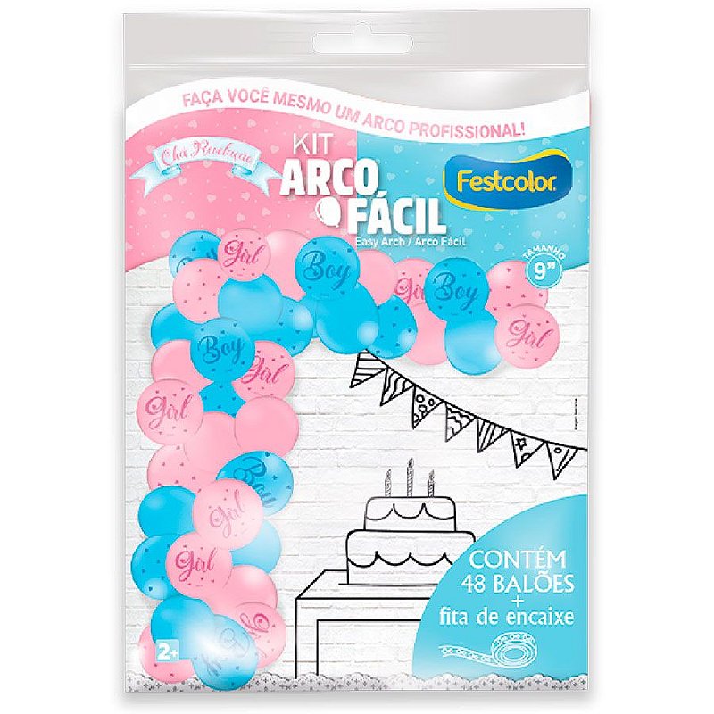 Kit Arco Fácil - Chá de Revelação - 1 unidade - Festcolor - Rizzo ...