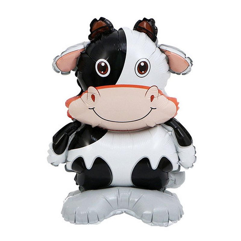 Balão de Festa Metalizado 16" 42cm - Vaca com Base - 1 unidade - Rizzo ...