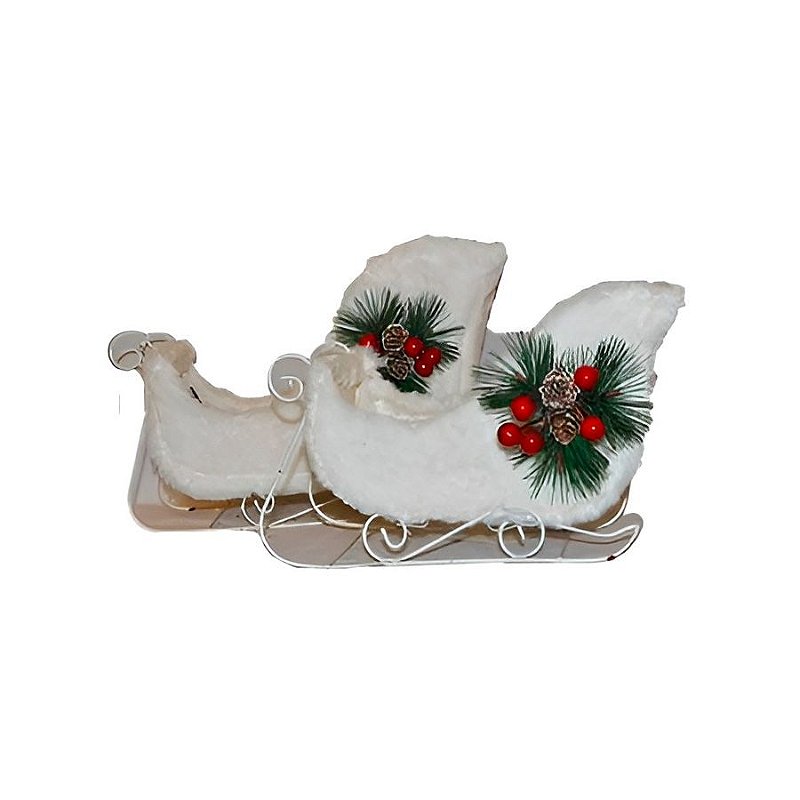 Treno Decorativo de Natal - Branco - 30cm - 1 unidade - Rizzo - Rizzo ...