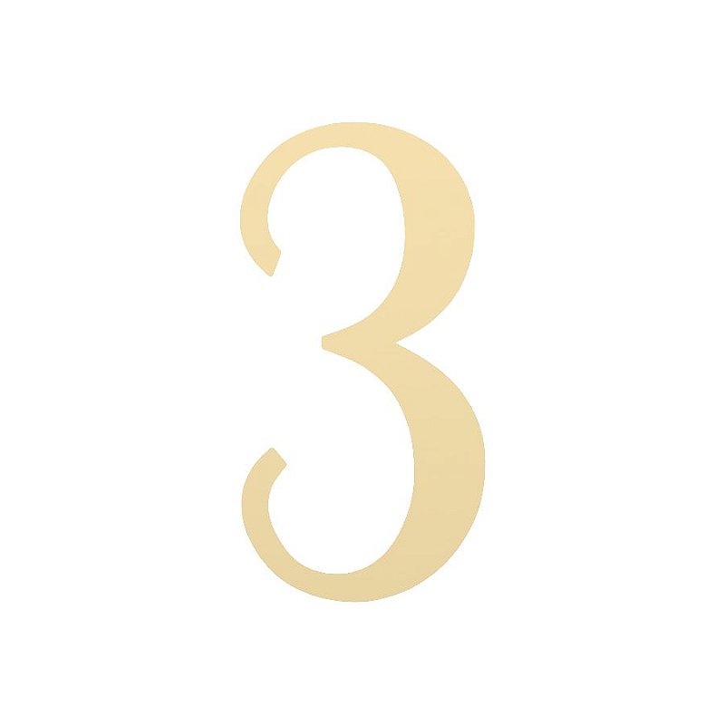 Transfer Para Balão Lettering Dourado - Número Três - 1 unidade ...