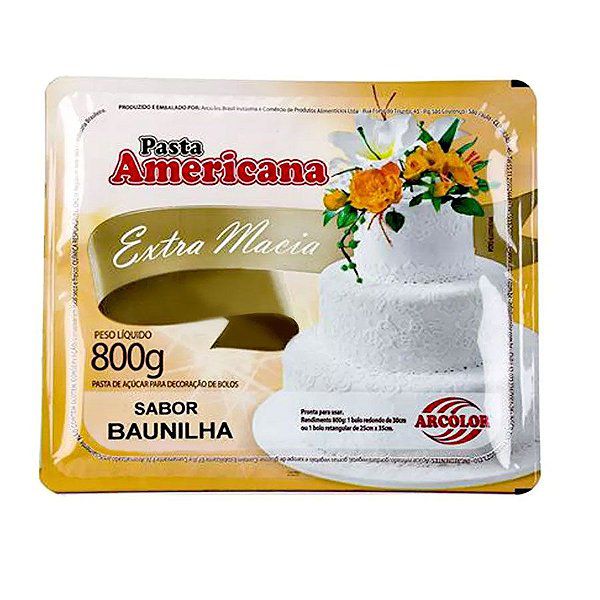 Pasta americana baunilha 800g Arcolor Rizzo Confeitaria - Rizzo Embalagens