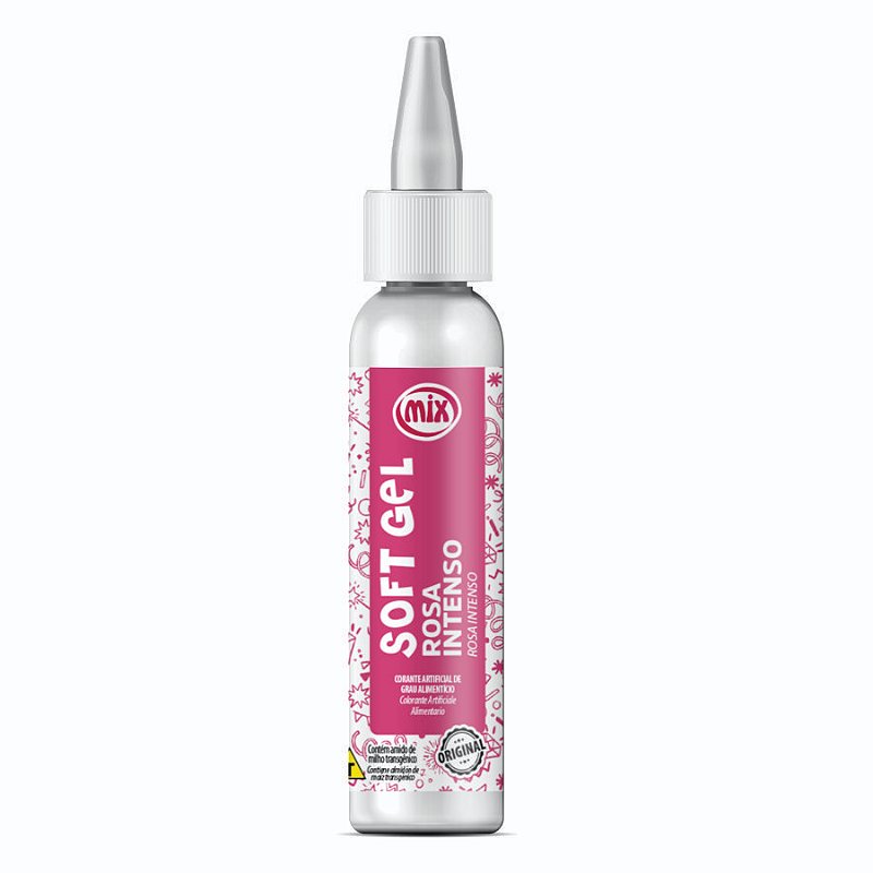 Corante Softgel Rosa Intenso 25g Mix - Rizzo Embalagens
