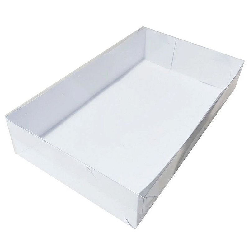 Caixa Transparente de Acetato Branca - Ref.62 - 25x15x5cm - 20 unidades ...