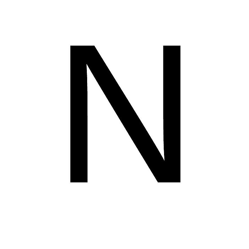 Transfer - Letra N - Preto - 1 unidade - Rizzo - Rizzo Embalagens