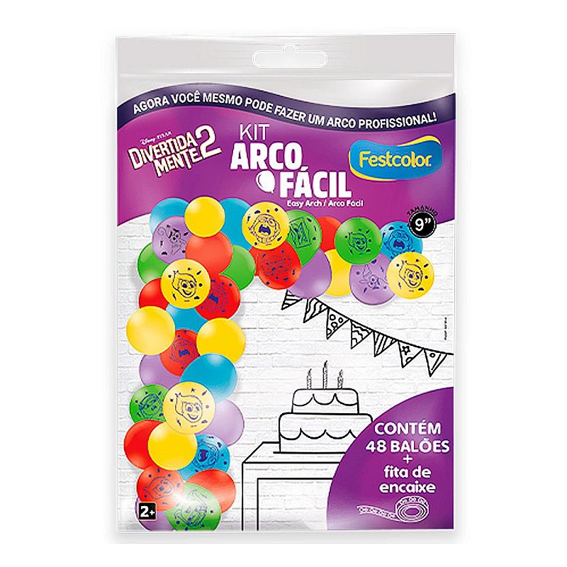 Kit Arco Fácil - Divertidamente 2 - 1 unidade - FestColor - Rizzo ...