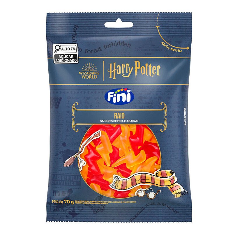 Bala Raio - Harry Potter - 70g - 1 unidade - Fini - Rizzo - Rizzo Embalagens