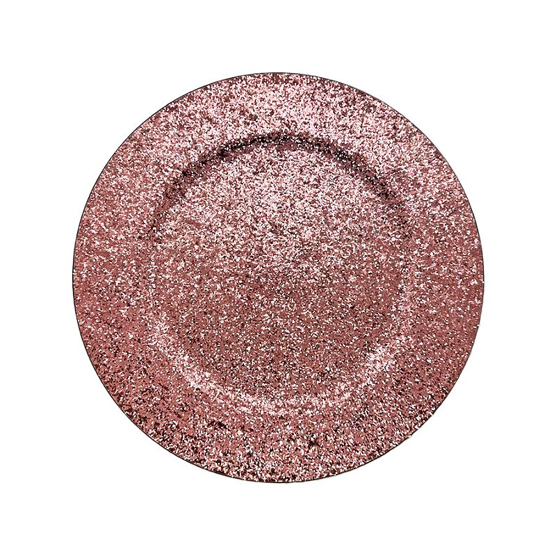 Sousplast Glitter Rose - 33cm - 1 unidade - Cromus - Rizzo - Rizzo ...