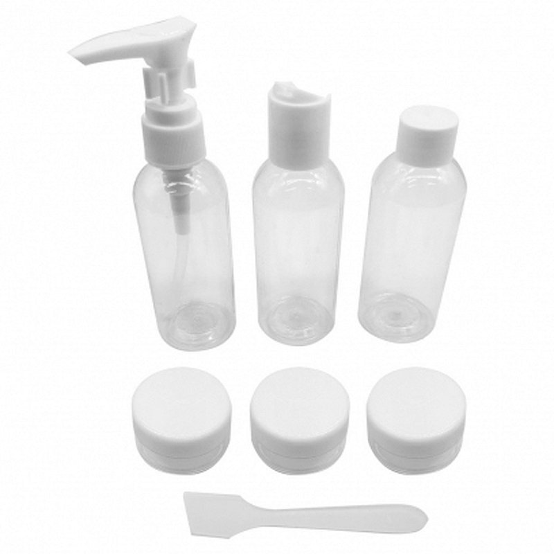 Kit Viagem - 3 potes e 3 Frascos de Plástico - Rizzo - Rizzo Embalagens