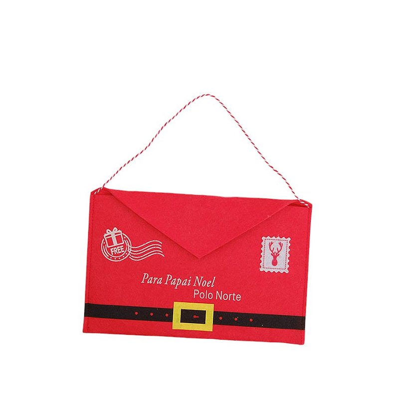 Envelope em Feltro de Natal - Cinto Noel - 25x16cm - 1 unidade - Cromus ...