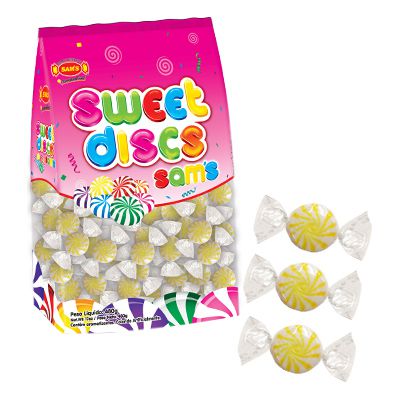 Bala Sweet Discs Sams 150 un 480g - Amarelo - Simas - Rizzo Embalagens ...